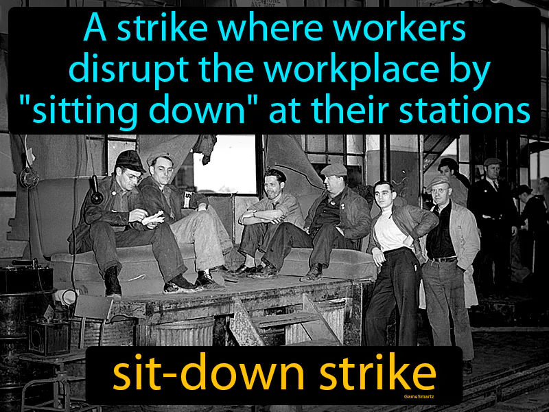 Sit down Strike Definition Image Game Smartz